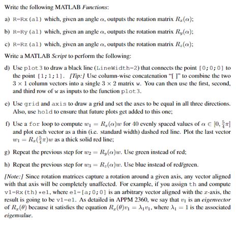 Solved Exercise 1 [30 Points ] A Rotation Matrix Is A