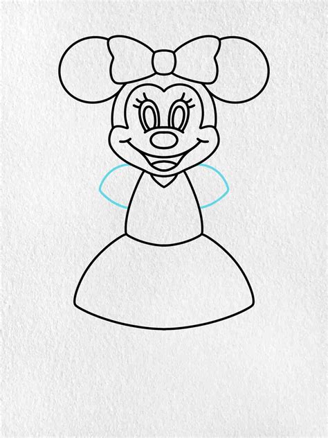 Easy Minnie Mouse Drawing Helloartsy