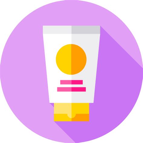 Sunscreen Flat Circular Flat Icon