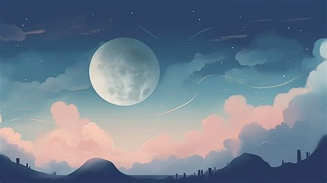 손으로 그려진 아름다운 달빛 포스터 배경 손으로 그린 아름다운 문학 달빛 문 스타 포스터 배경 배경 템플릿 손으로 그려진 아름다운 달빛 포스터 배경 손으로 템플릿 배경