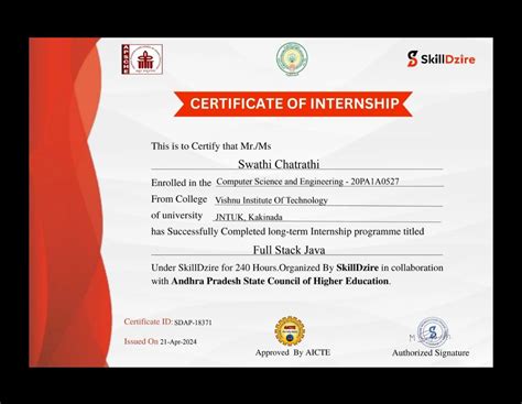 Swathi Chatrathi On Linkedin Internshipcompleted Fullstackjava