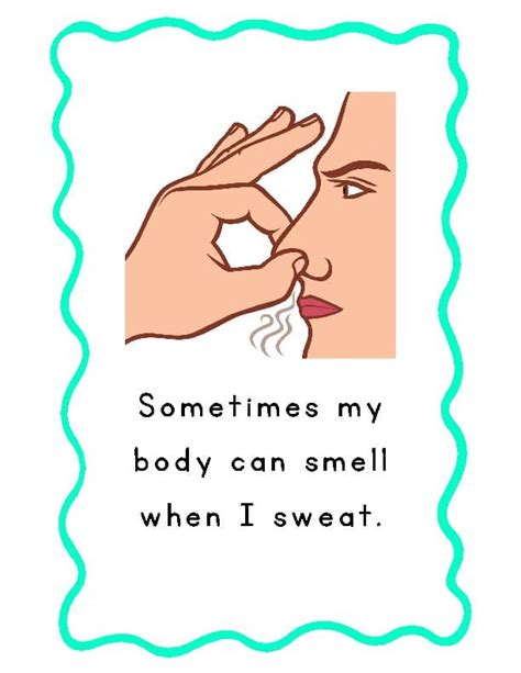 Social Skills Story Using Deodorant Visual Aids Simple Language