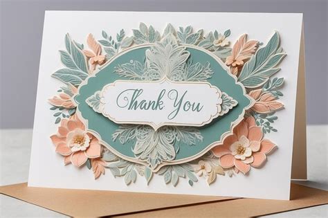 Premium Photo Elegance In Gratitude Exquisite Thank You Card With A
