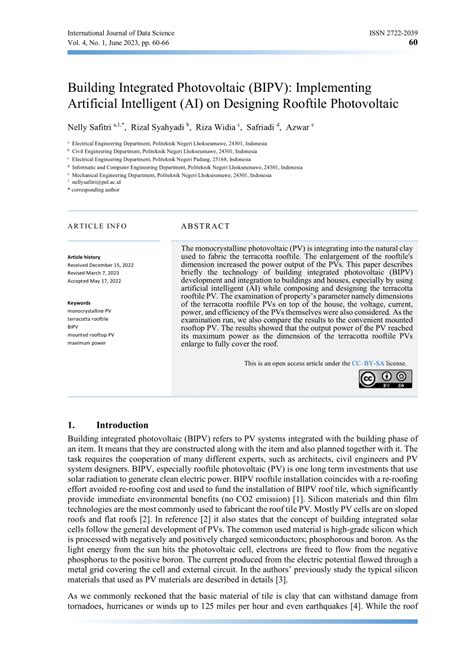 Pdf Building Integrated Photovoltaic Bipv Implementing Artificial