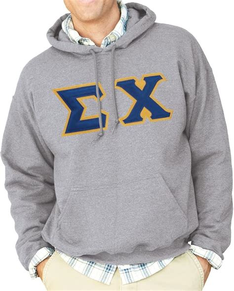 Sigma Chi Hoodie With Sewn On Letters At Amazon Mens Clothing Store