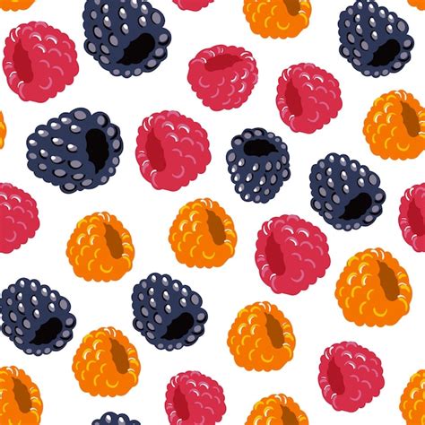 Premium Vector Seamless Pattern Of Food Fruits And Sweets Vector