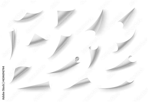 flipping book effect page curl or bent edges of notebook realistic