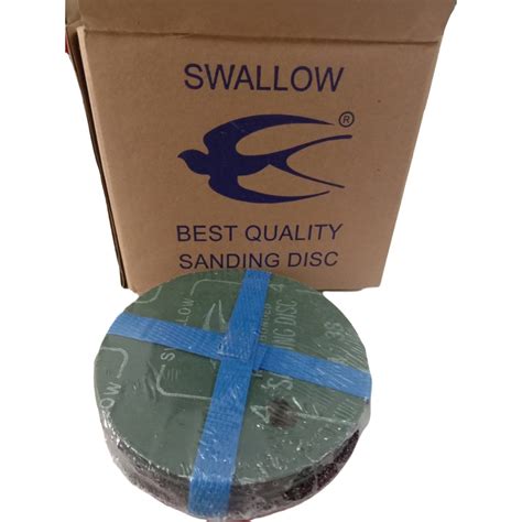 ราคาต่อแผ่น กระดาษทรายกลม 4 นิ้ว ตรานกนางแอ่น Swallow ของแท้ Shopee Thailand