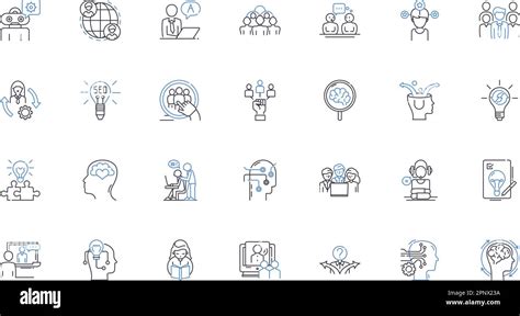 Logical Minds Line Icons Collection Reasoning Analytical Critical