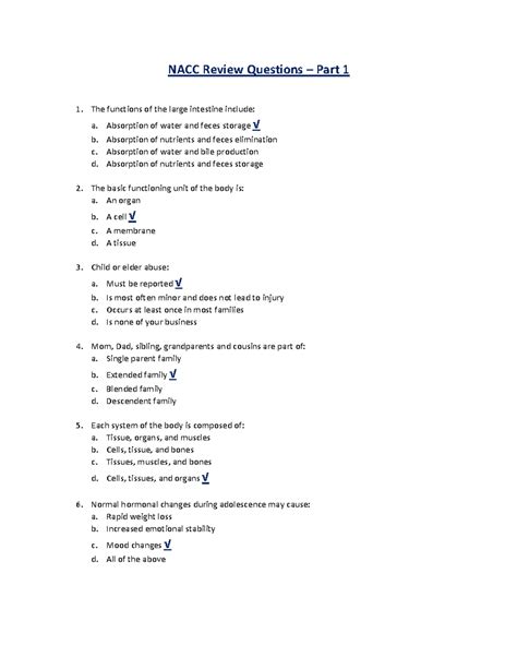 Nacc Psw Final Exam Review Comprehensive Study Guide For Modules 1 11