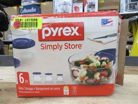 Pyrex 6pc Glass Bowl Set Lambrecht Auction Inc