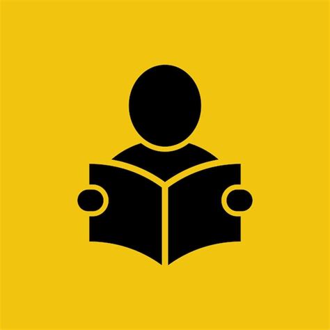 Instructions De Lecture Silhouette Dun Homme Avec Un Livre Ouvert