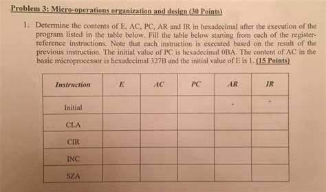 determine the contents of e ac pc ar and ir in