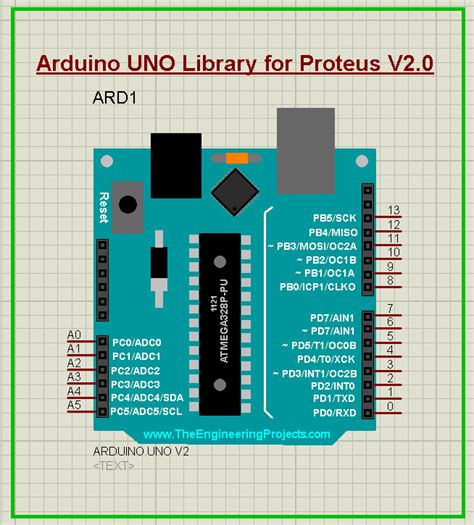 Arduino Uno R3 Schematic Proteus Circuit Diagram
