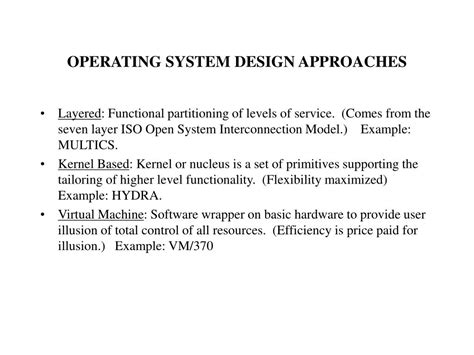 Ppt Operating System Design Philosophy Powerpoint Presentation Free