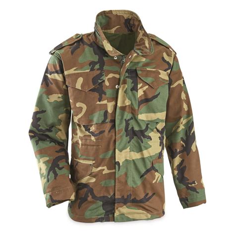 Brooklyn Armed Forces M65 Jacket Woodland Camo Nylon Cotton Twill