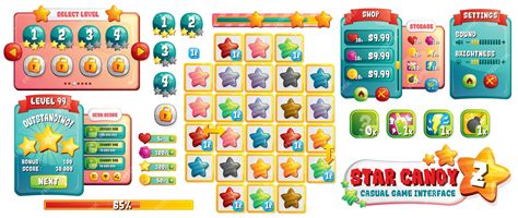 Premium Vector Candy Games Ui Assets