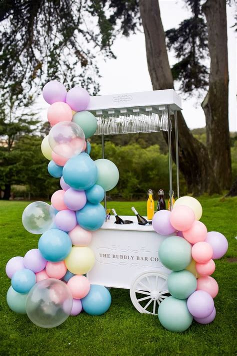 Pastel Rainbow Bubble Bash Karas Party Ideas Bubble Party Bubble
