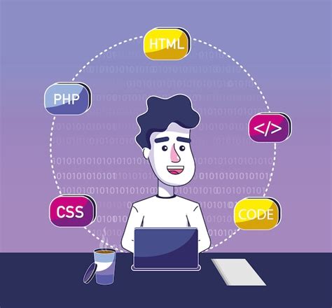 Premium Vector Software Programmer Cartoon