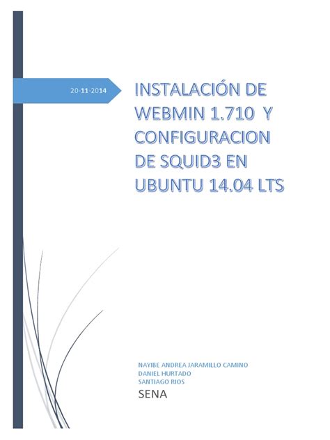manual de instalacion del webmin y squid pdf cortafuegos