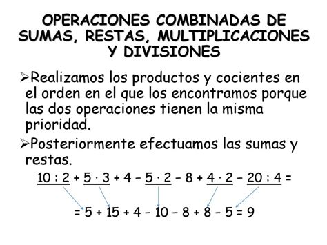 Labios Real Lima Operaciones Combinadas Multiplicacion Suma Y Resta