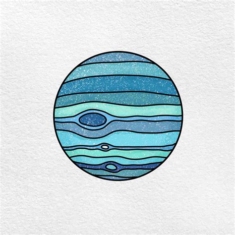Neptune Planet Drawing