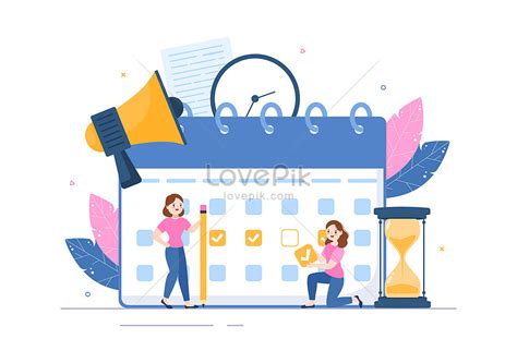 이벤트 플래너 평면 그림 일러스트 무료 다운로드 Lovepik