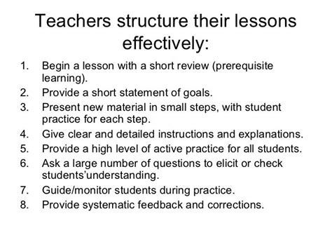 The Structure Of A Language Lesson