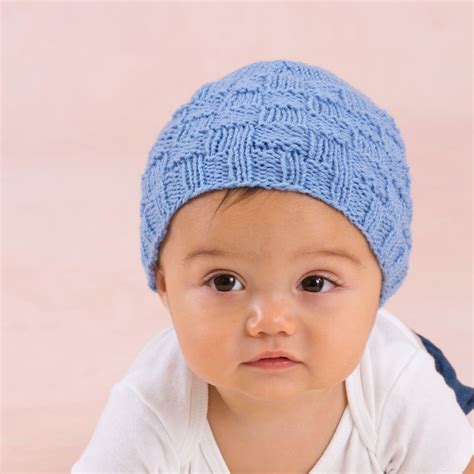 Red Heart Basketweave Hat Yarnspirations Baby Hat Knitting Patterns