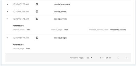 Android Where Can I See Or Filter Event Details In Firebase Analytics Stack Overflow