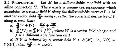 Differential Geometry The Proof Of The Uniqueness Of The Covariant