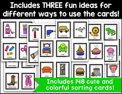 Category Sorting Classifying Objects Preschool Prek Kindergarten