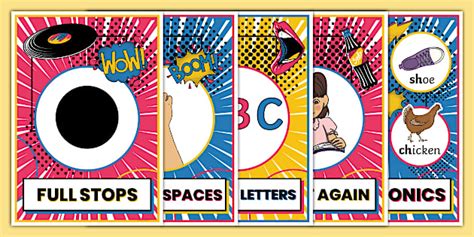 Pop Art Themed Writing Prompt Display Posters