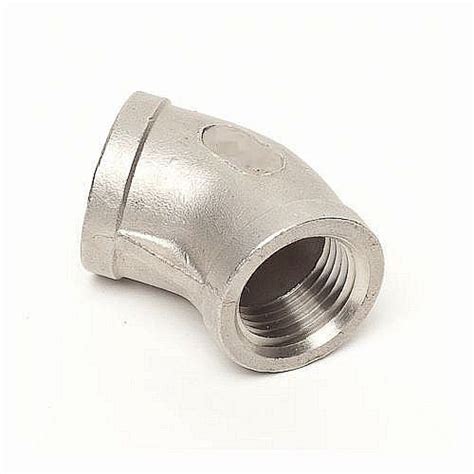 45 Degree Elbow 12 Female Npt Stainless Ny Brew Supply
