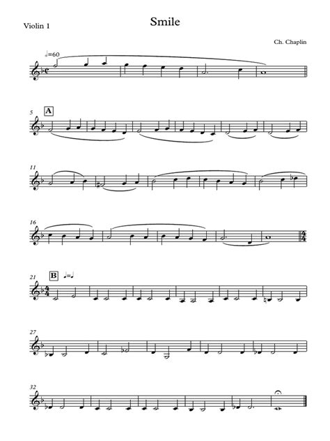 Chaplin Smile 4tet Violin Pdf