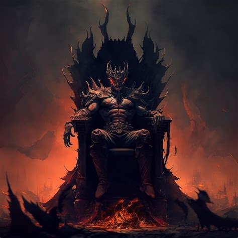 Premium Ai Image Dark Art Illustration Horror Metal Skull Witch Devil