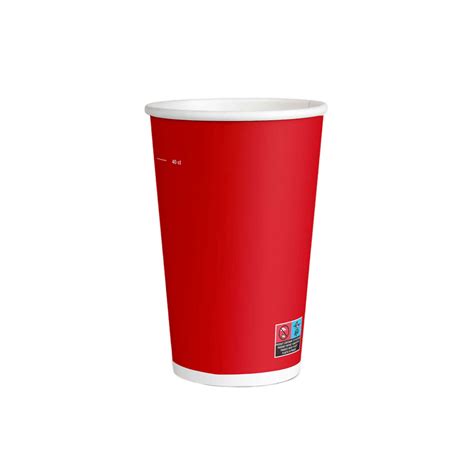 Gobelet en Carton Recyclable Taille XXL 50 cl Rouge Américain 50 gobelets