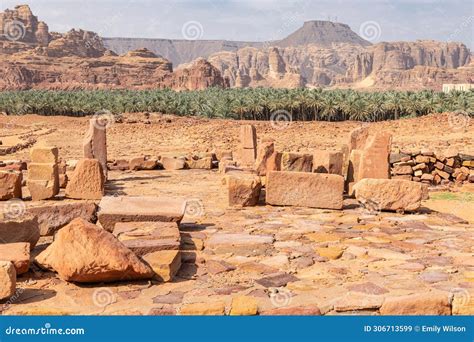 Ruins At The Dadan Visitor Center Site Of An Ancient Kingdom Stock