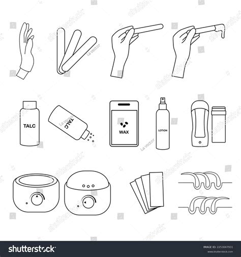 Waxing Melting Wax Step By Step Stock Vector Royalty Free 2253047931