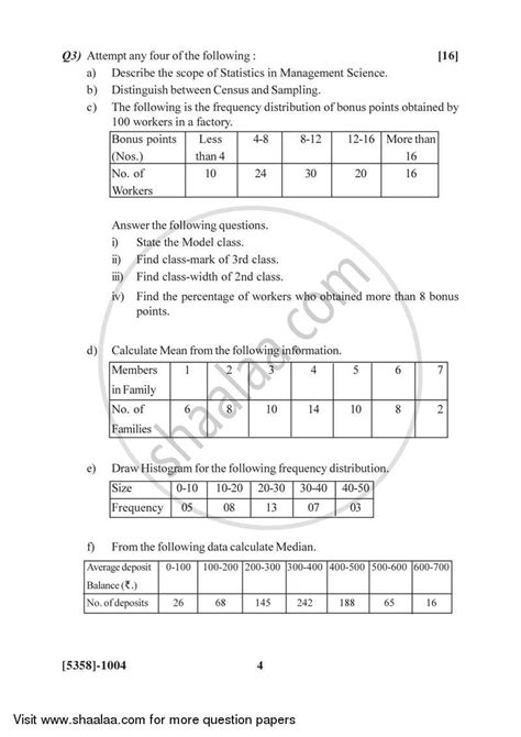 Mathematics And Statistics 2017 2018 Bachelor Of Commerce Bcom 1st Year Fybcom Question