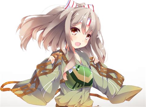 Anthropomorphism Blush Brownhair Fuuna Gradient Headband Kantai