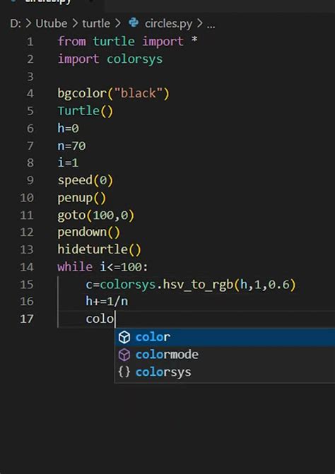 Random Drawing Using Turtle And Colorsys Library In Python Youtube