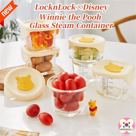 LocknLockDisney Winnie The Pooh Glass Steam Container BABY FOOD