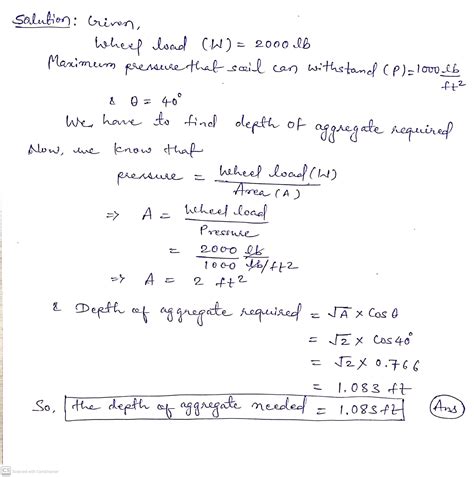 Solved Please Answer Clearly 3 A 2000 1b Wheel Load Is To Be