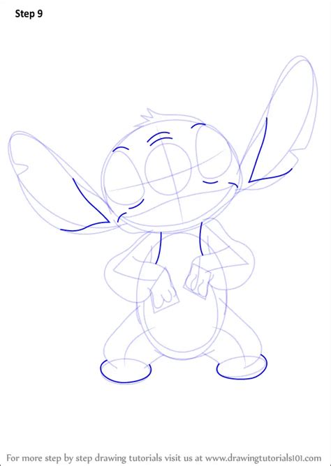 How To Draw Stitch From Lilo And Stitch Lilo And Stitch Step By Step