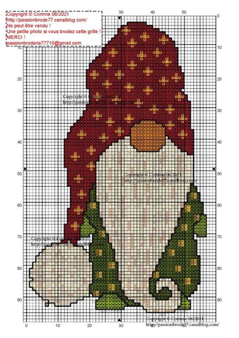 Santas Hat Cross Stitch Pattern