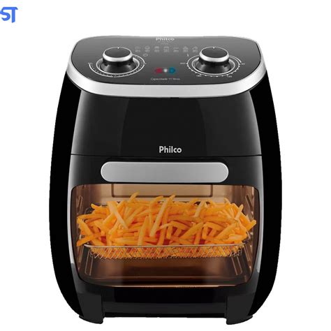 Fritadeira Elétrica sem Óleo Air Fryer Philco em Air Fry e Forno Oven PFR P Preto L