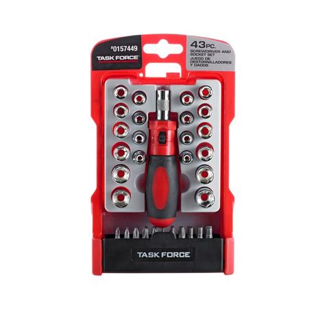 Task Force Tf 43pc Screwdriver And Socket S In The Household Tool Sets Department At