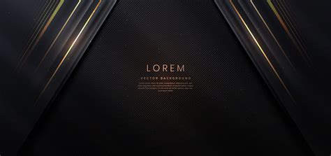 황금빛 선과 조명 효과가 반짝이는 추상적인 우아한 검은 색 배경 고급 템플릿 디자인 0명에 대한 스톡 벡터 아트 및 기타 이미지 0명 가리기 검은색 Istock