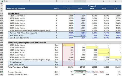 Debt Schedule Video Tutorial And Excel Example